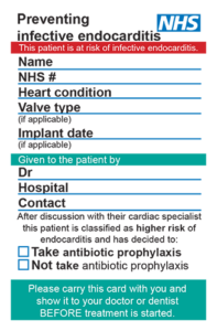 New infective endocarditis information card available - The British ...